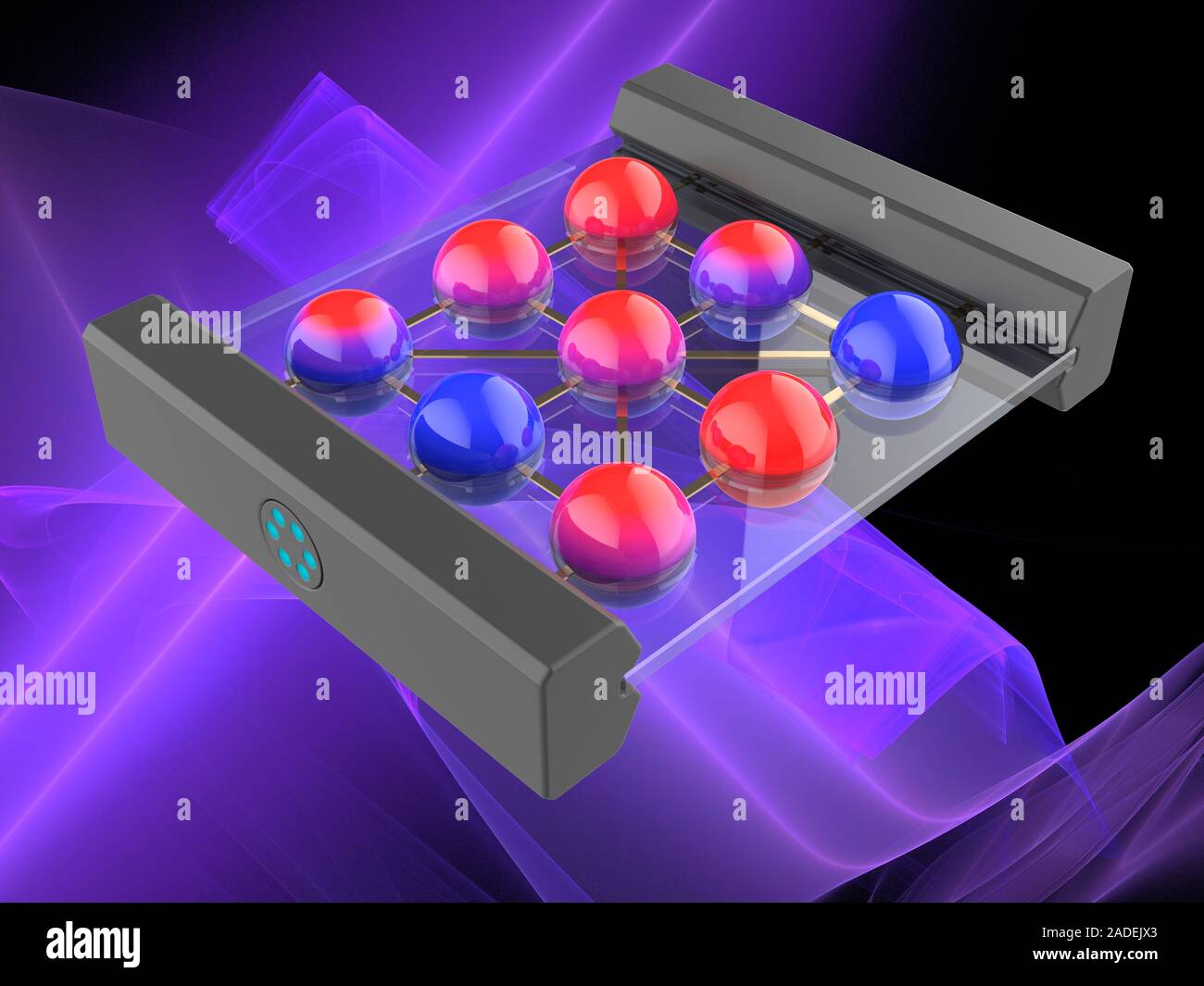 Conceptual illustration of a fictitious handheld quantum computer ...