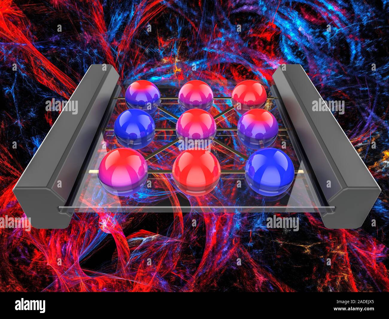 Quantum handheld computer. Conceptual illustration of a fictitious ...