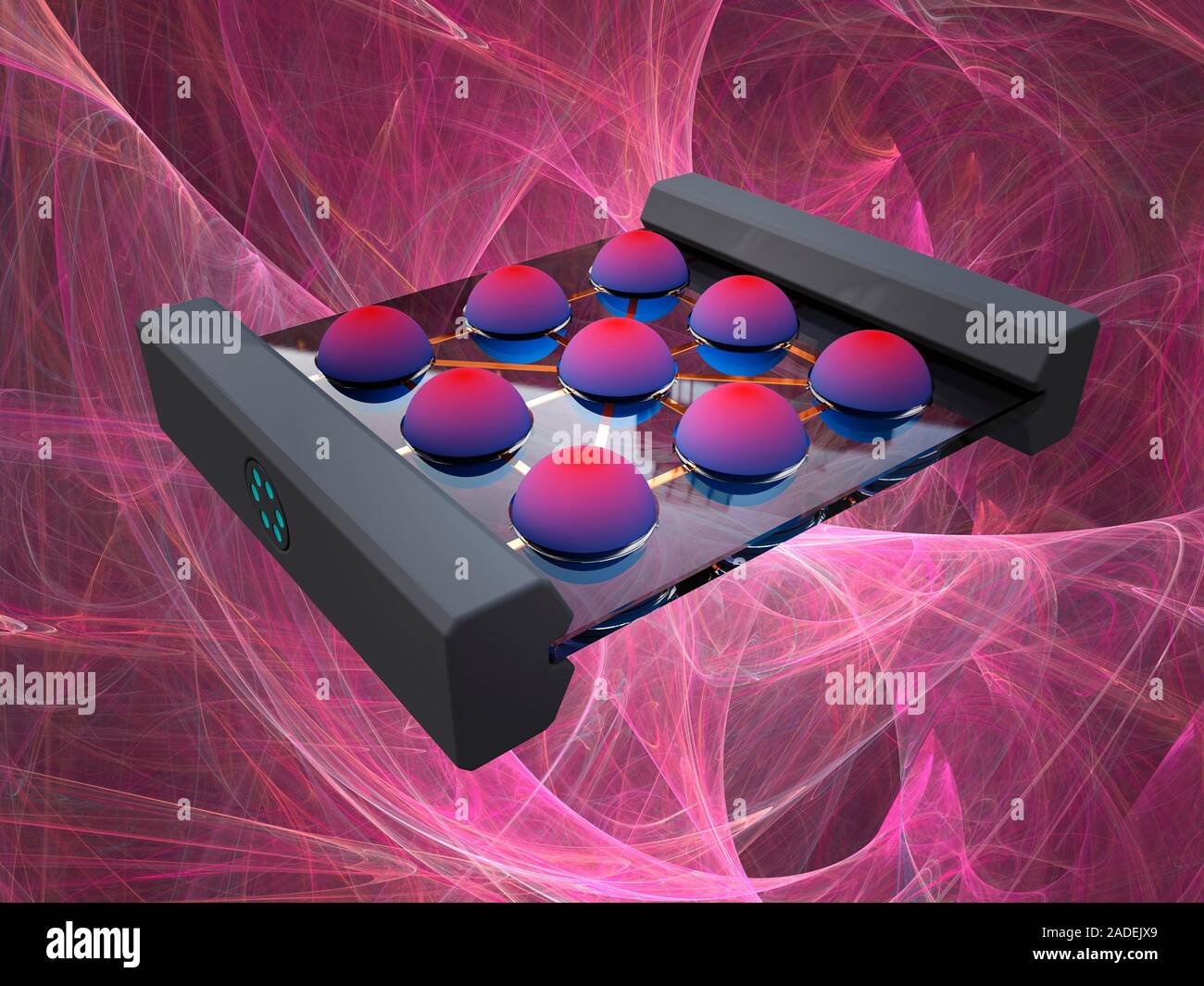 Quantum handheld computer. Conceptual illustration of a fictitious ...