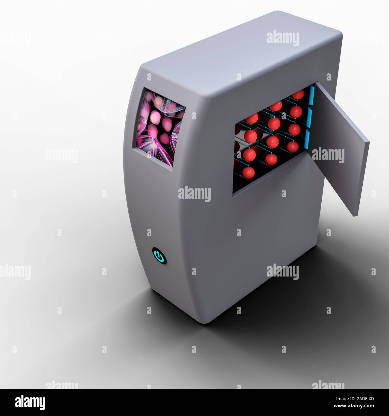 Personal quantum computer. Conceptual illustration of a fictitious ...