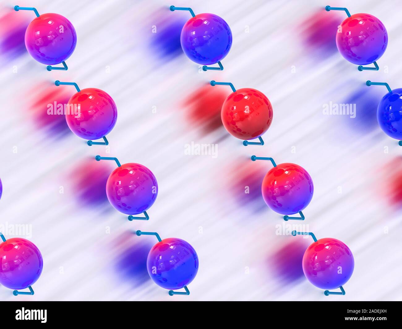 Qubits. Conceptual illustration of the qubits in a quantum computer ...