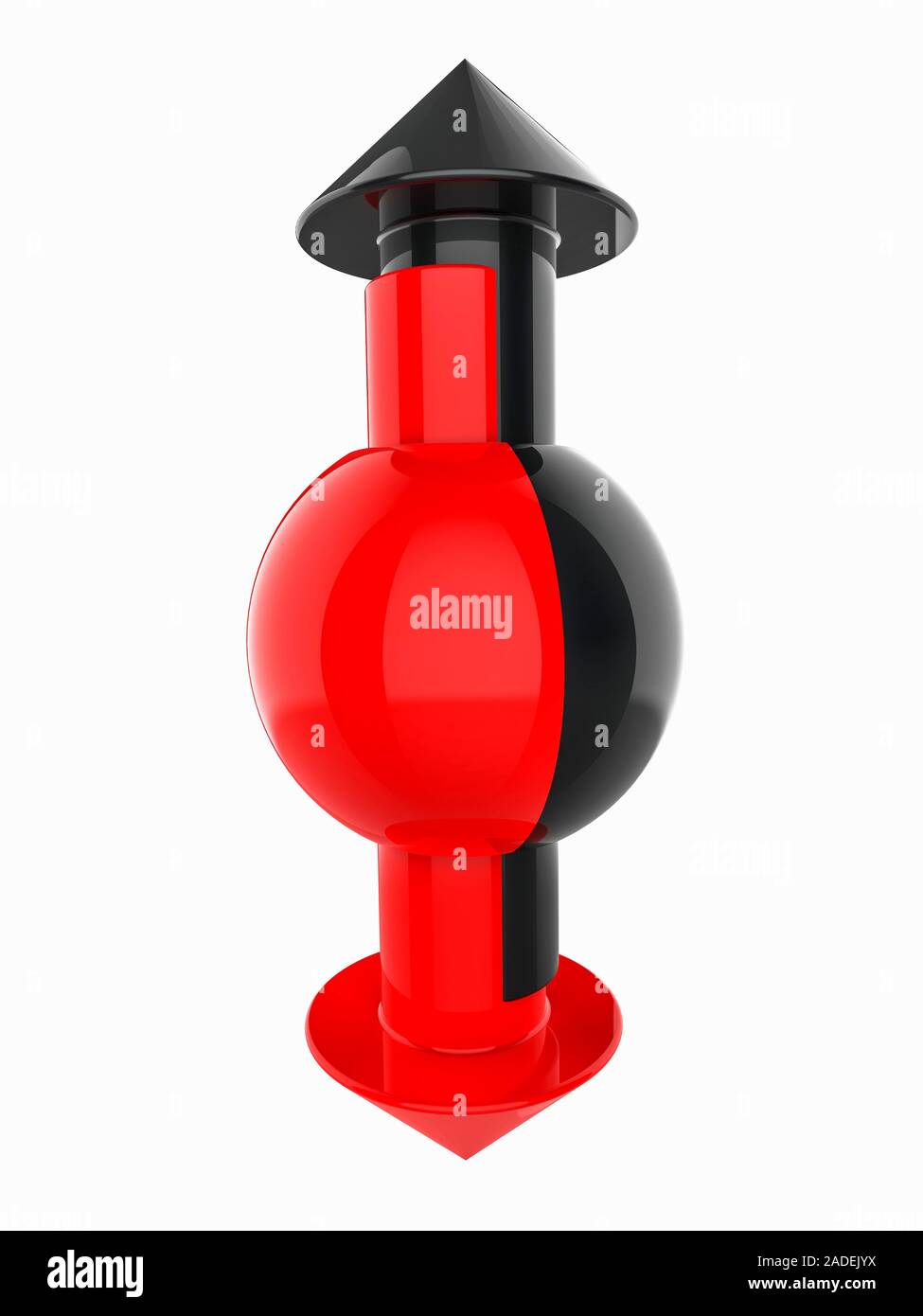 Electron superposition. Conceptual illustration of the electron ...