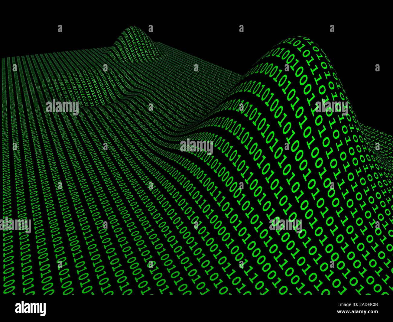 Digital spacetime. Conceptual illustration of a digitally encoded ...