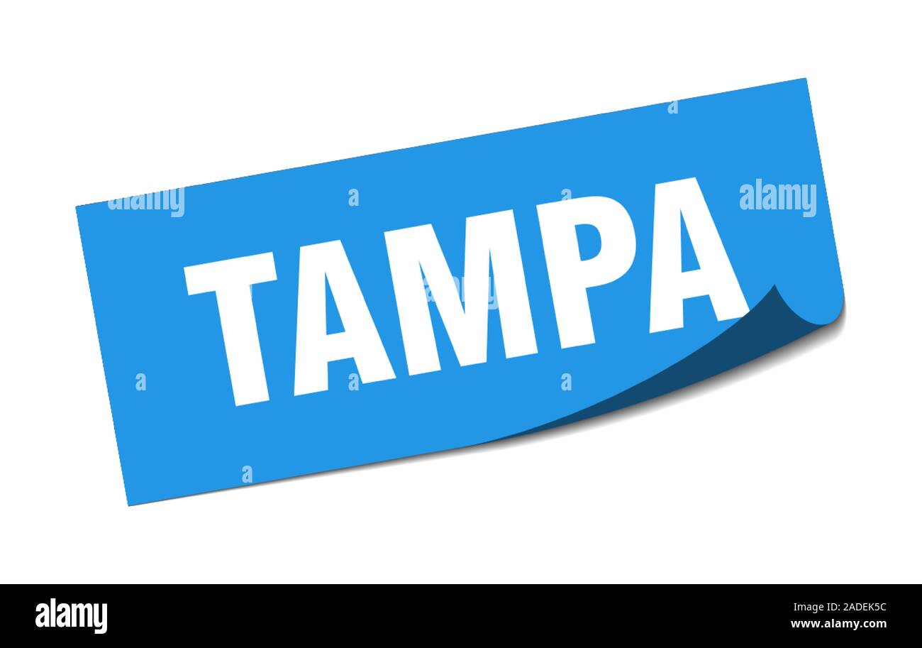 Tampa sticker. Tampa blue square peeler sign Stock Vector Image & Art ...