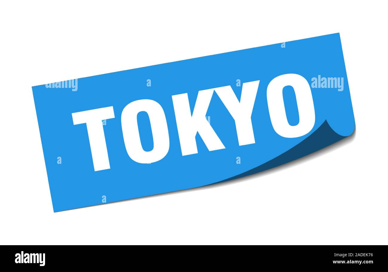 Tokyo sticker. Tokyo blue square peeler sign Stock Vector Image & Art ...