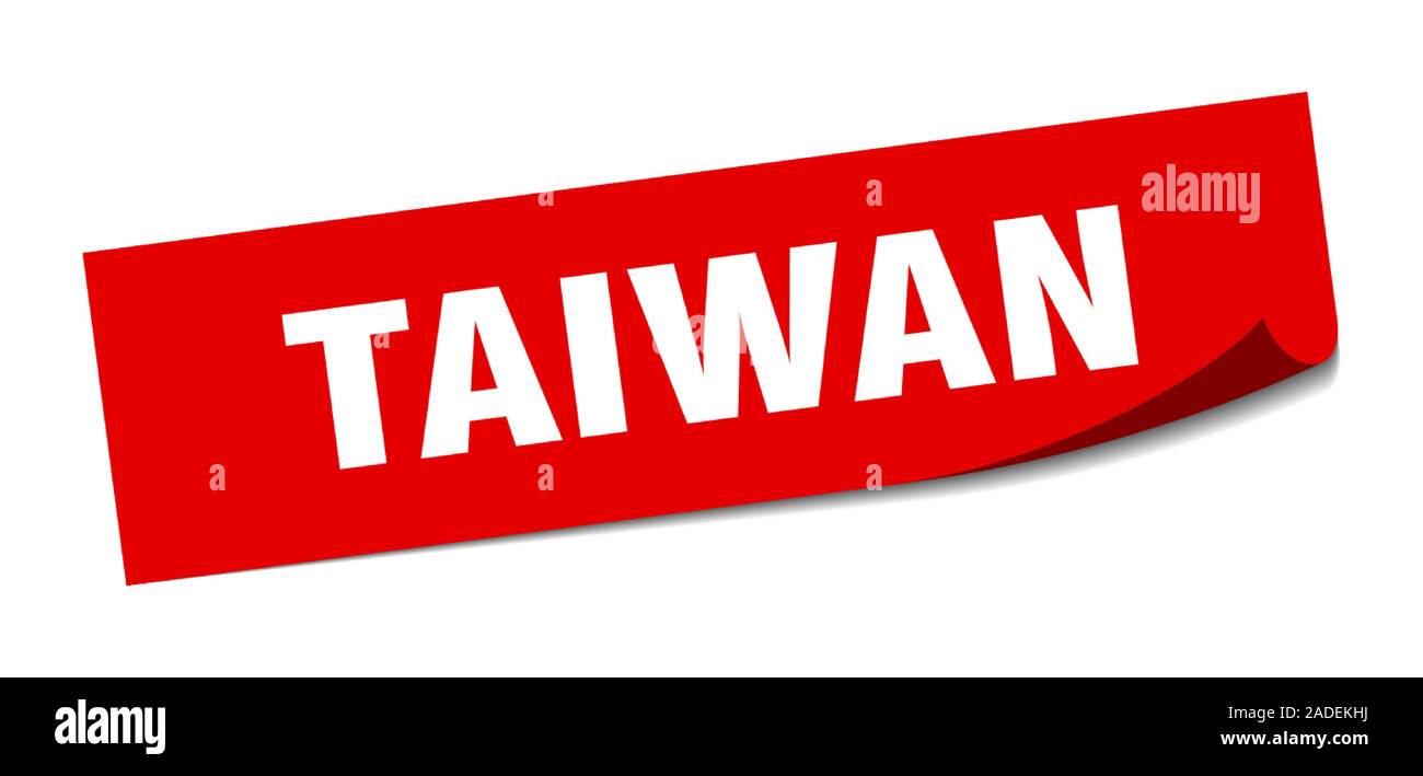 Taiwan sticker. Taiwan red square peeler sign Stock Vector Image & Art ...