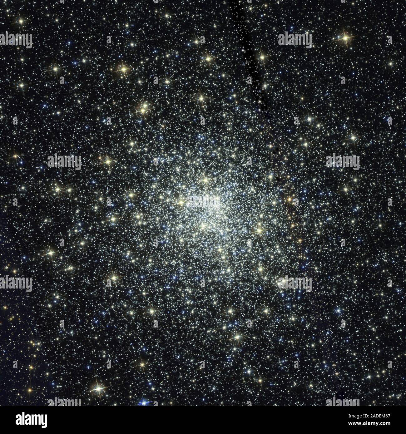 Messier 28 is a ball of stars (globular cluster) located in the constellation Sagittarius at a ...