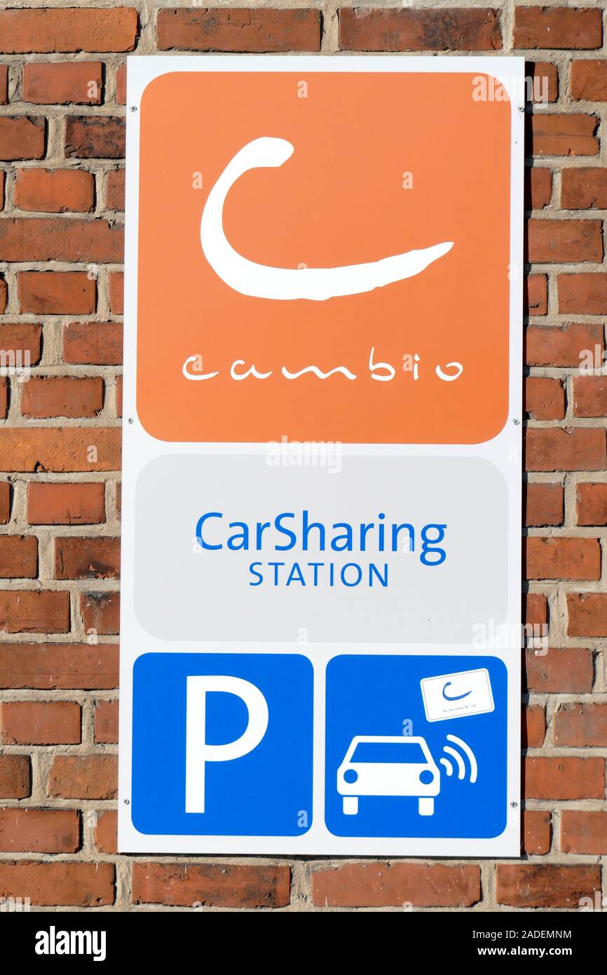Sign cambio carsharing station hi-res stock photography and images - Alamy