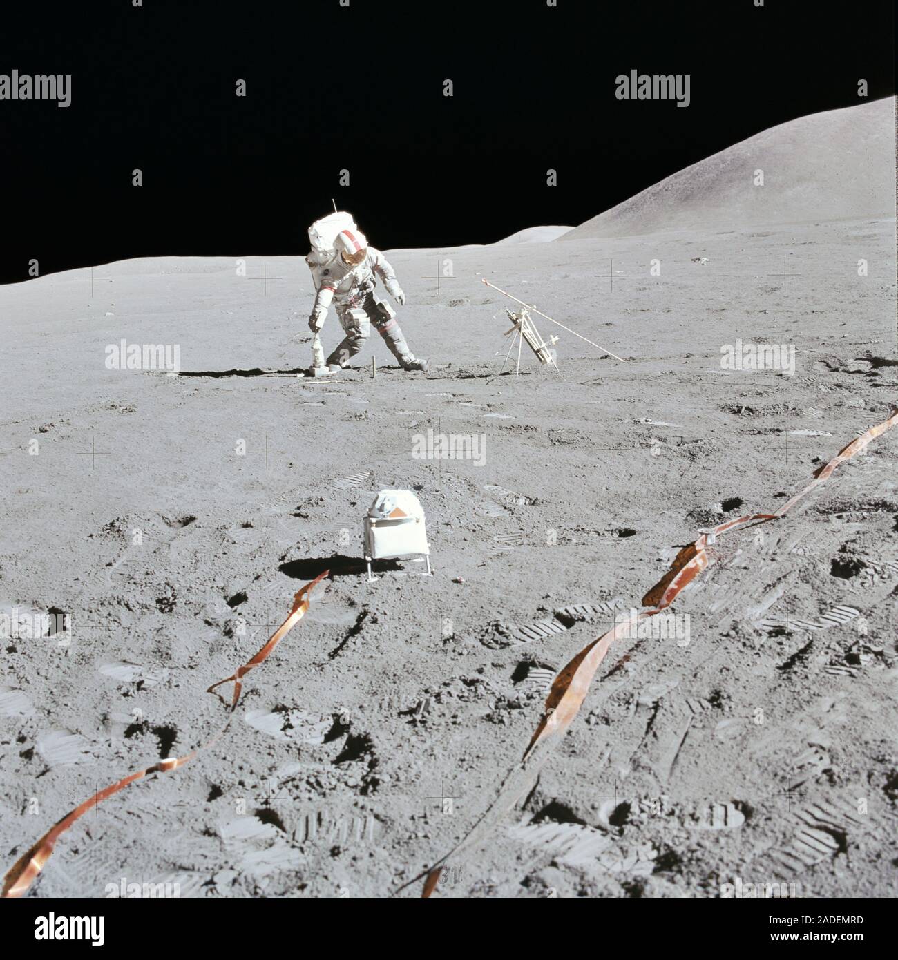 Apollo 15 lunar surface exploration, August 1971. US astronaut David ...