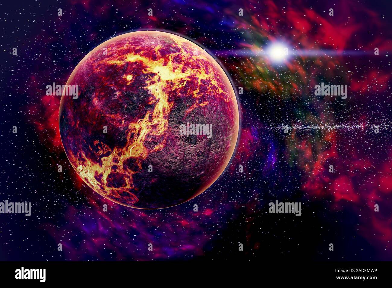 Earth-like planet forming, illustration. Planets like the earth form by ...