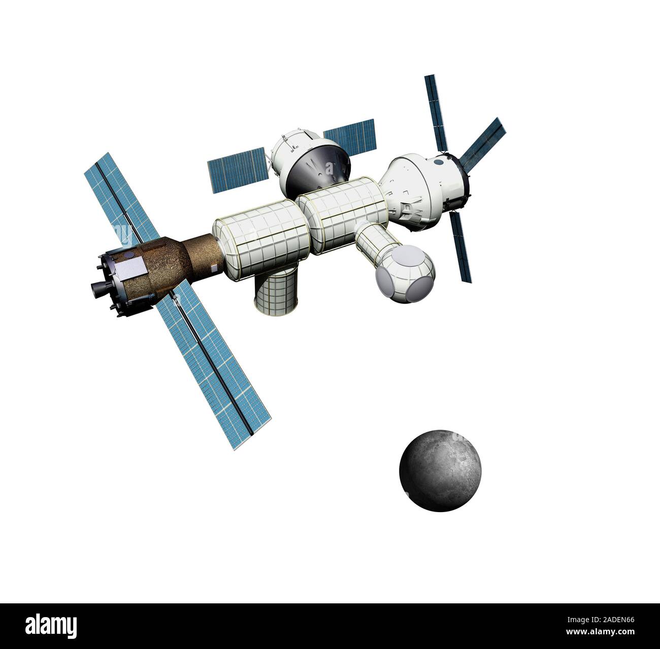 Lunar Orbital Platform-Gateway space station orbiting the Moon ...