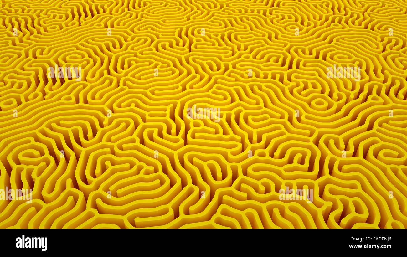 Illustration of an irregular labyrinth or maze Stock Photo - Alamy