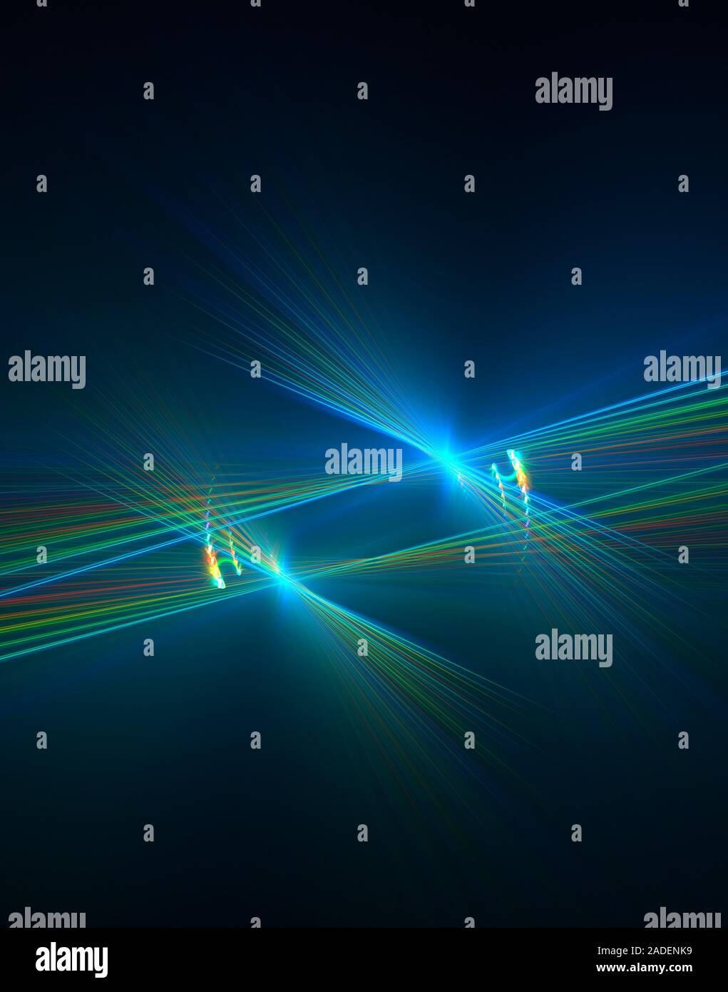 Spectral rotating light beams Stock Photo - Alamy