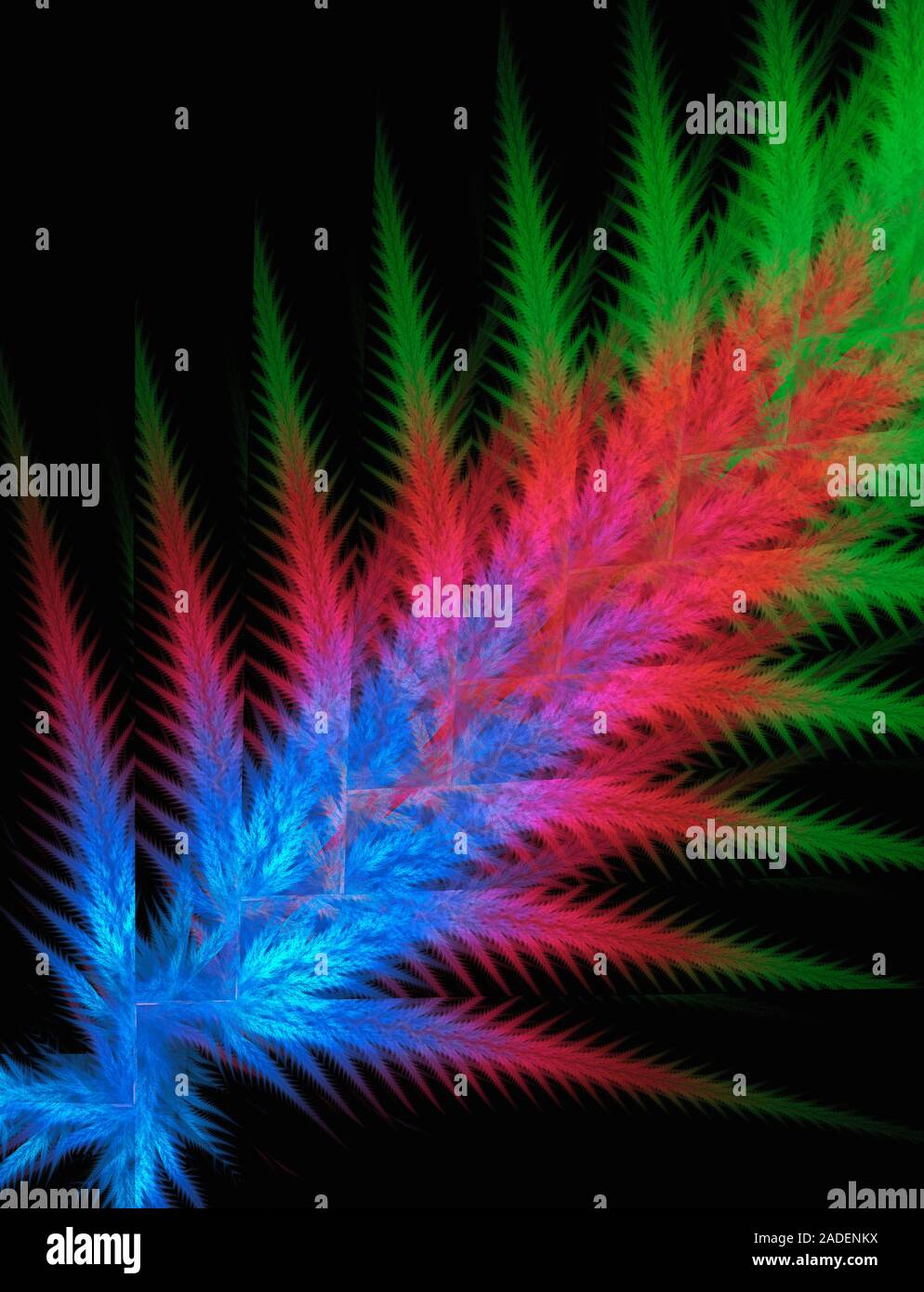 Fractal branching growth produced by a fractal computer program Stock ...