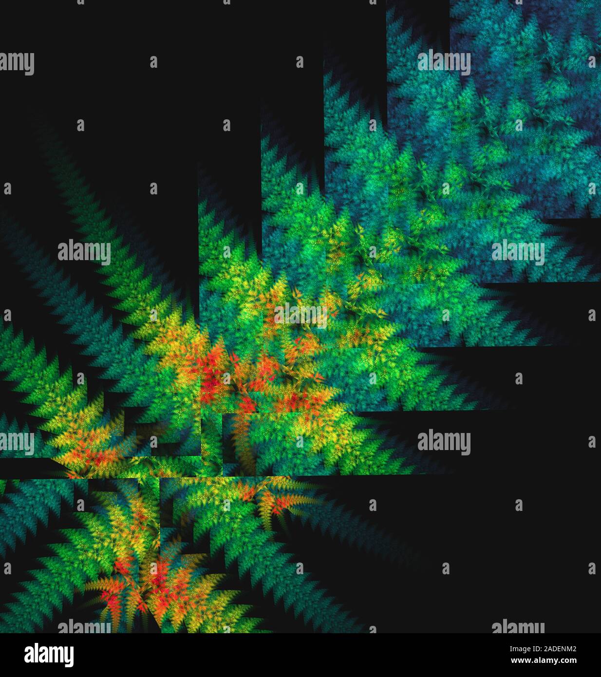 Fractal Branching Growth Produced By A Fractal Computer Program Stock 2055
