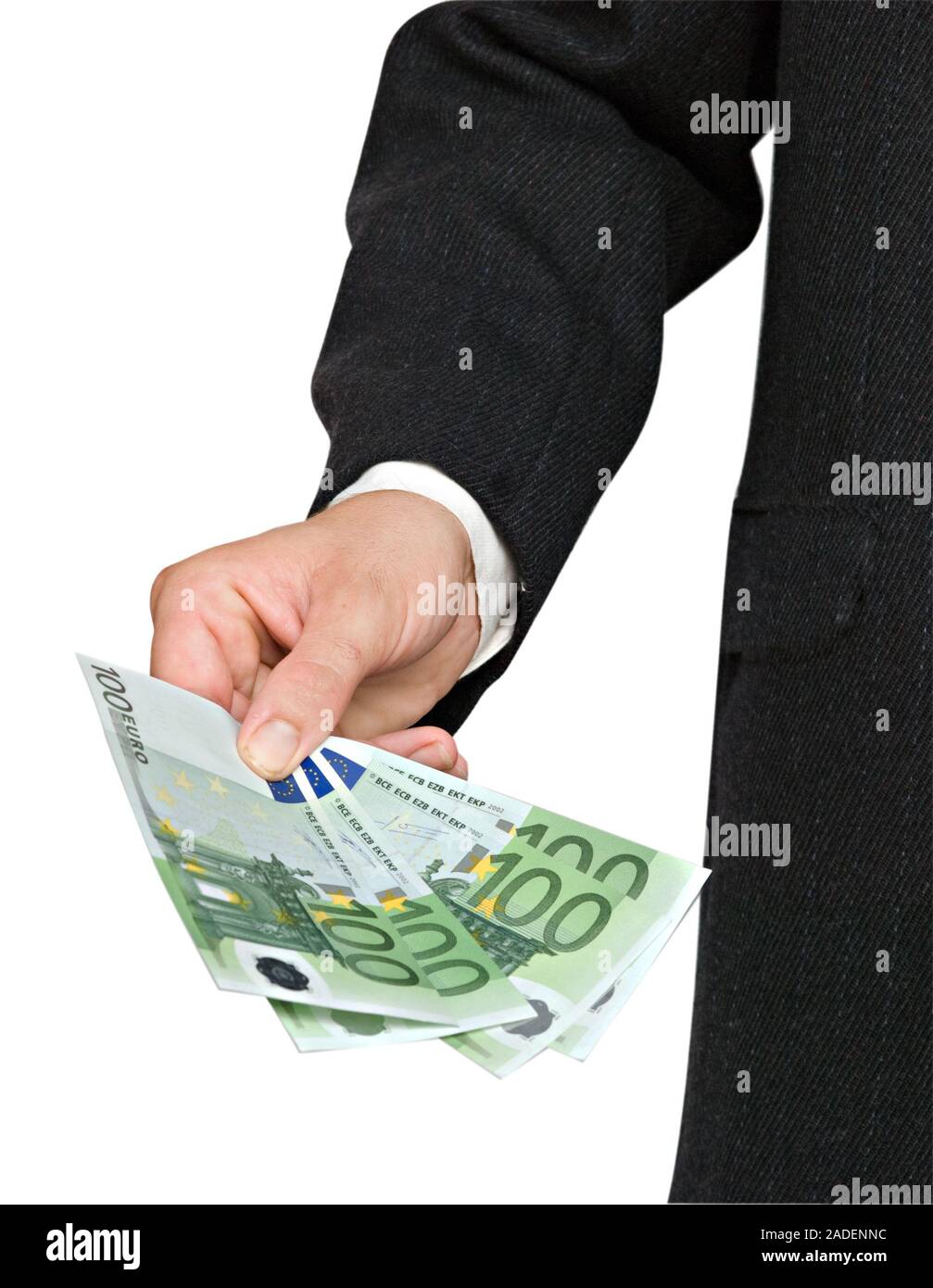 Hand with euro banknotes Stock Photo - Alamy