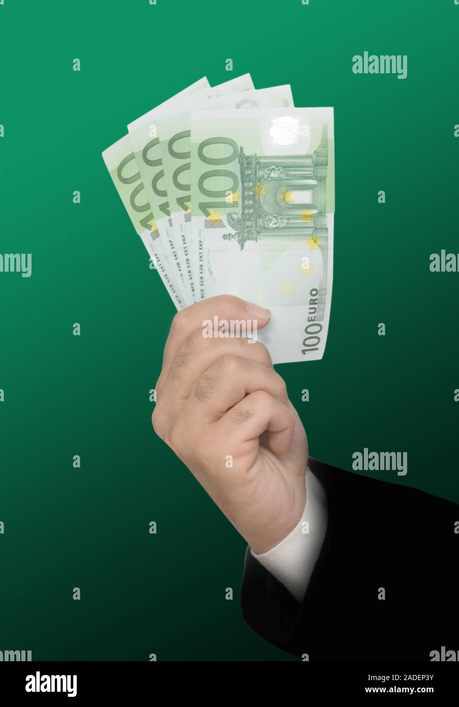 Hand with euro banknotes Stock Photo - Alamy