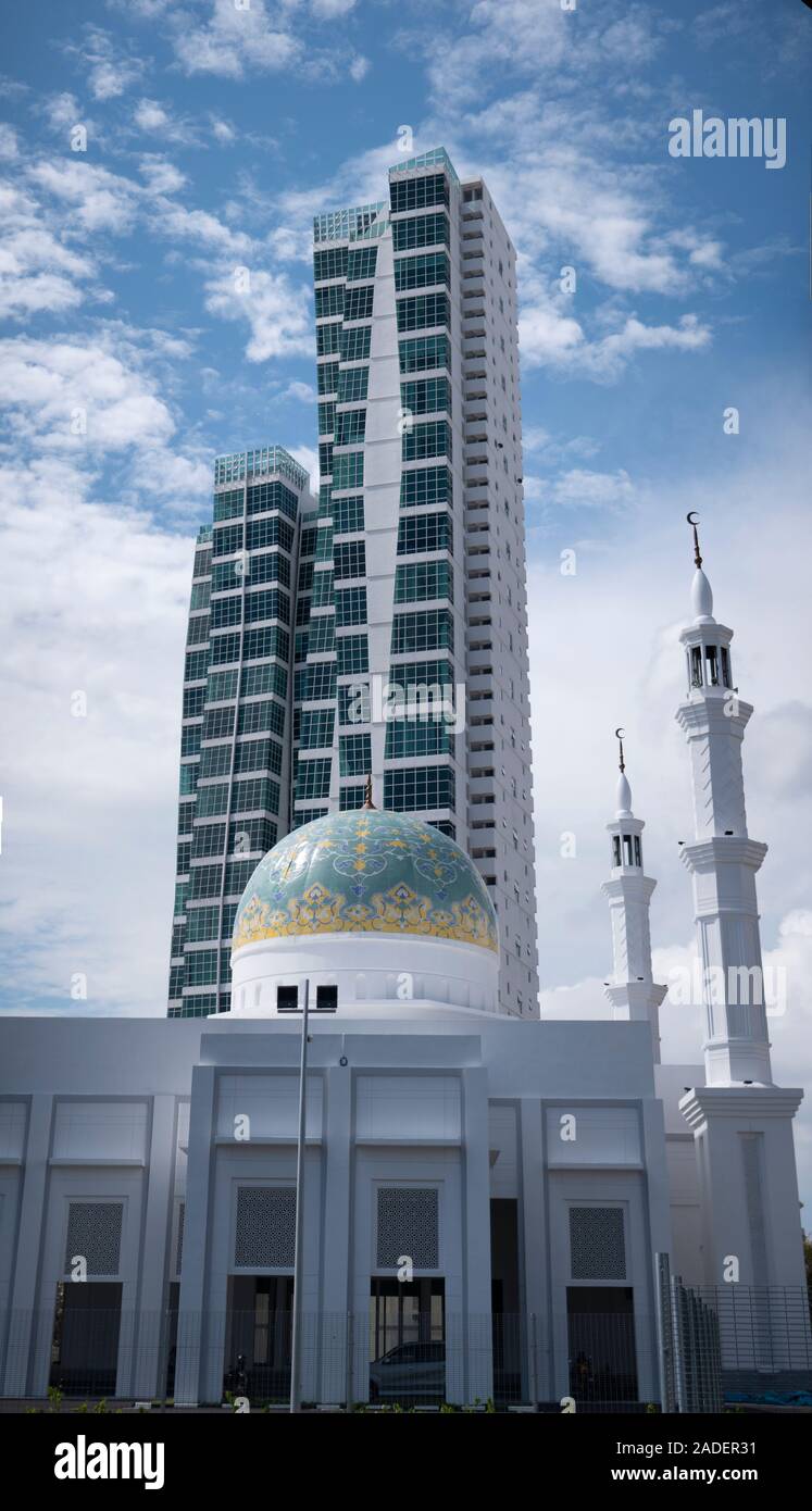 Penang Malaysia - November 2019: Modern towers and Mosque Penang ...