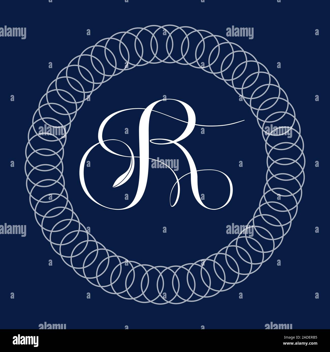 Unique letter R monogram for company and product branding Stock Vector ...
