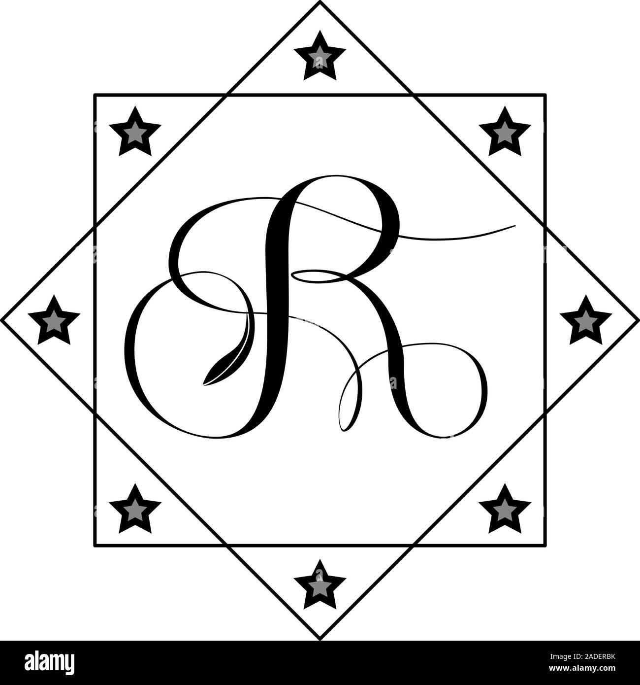 Monogram stamp Cut Out Stock Images & Pictures - Alamy