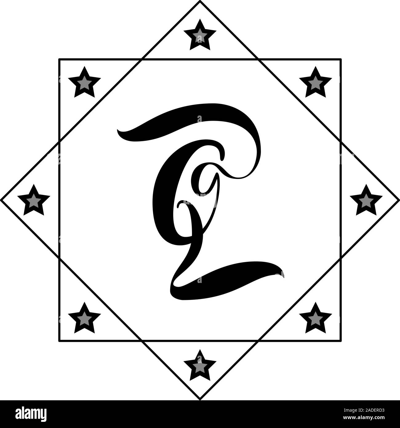 Letter logo creative shapes Black and White Stock Photos & Images - Alamy