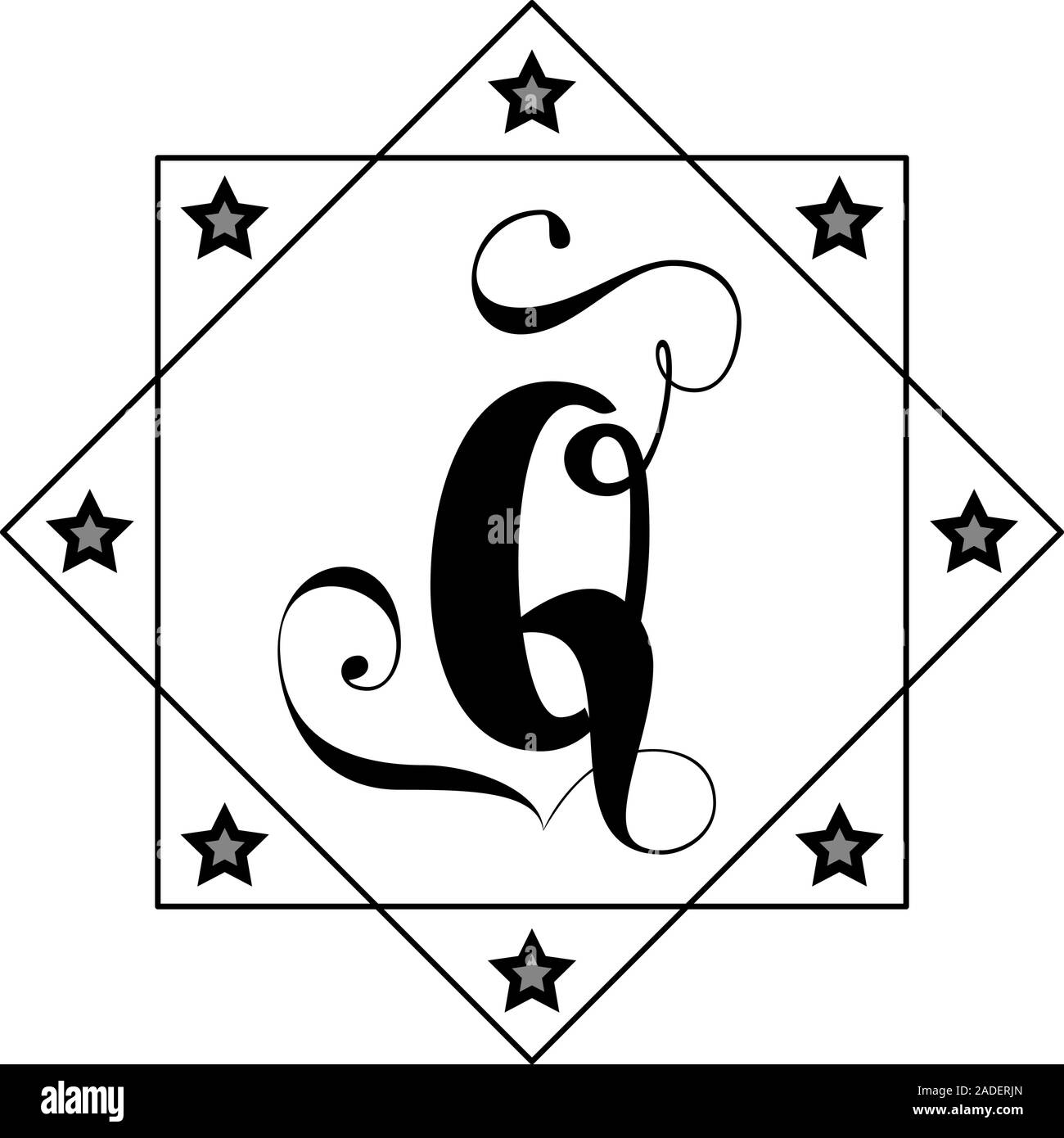 Letter logo creative shapes Black and White Stock Photos & Images - Alamy