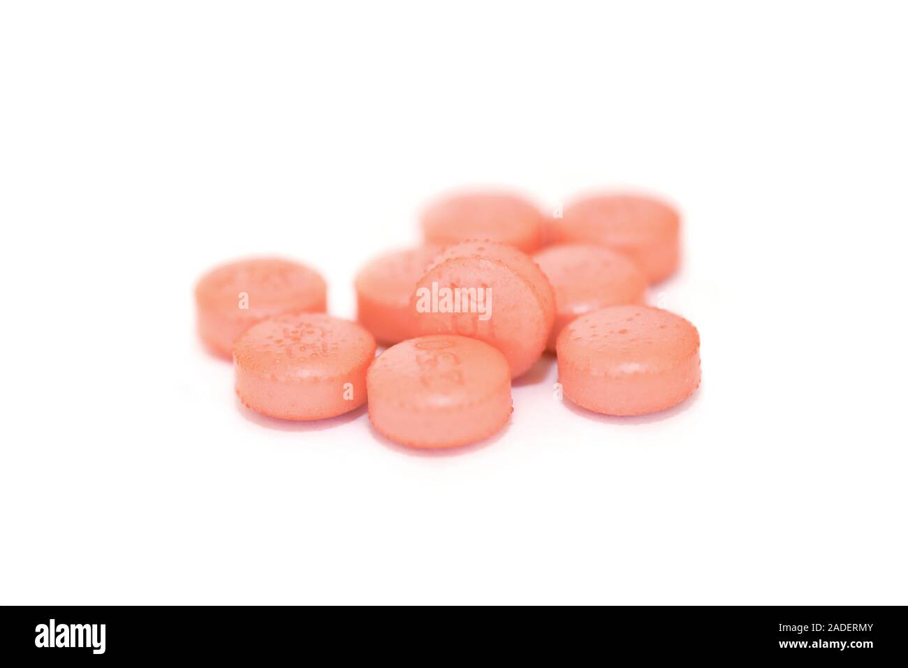 Erythromycin antibiotic drug tablets. Erythromycin is an antibiotic ...