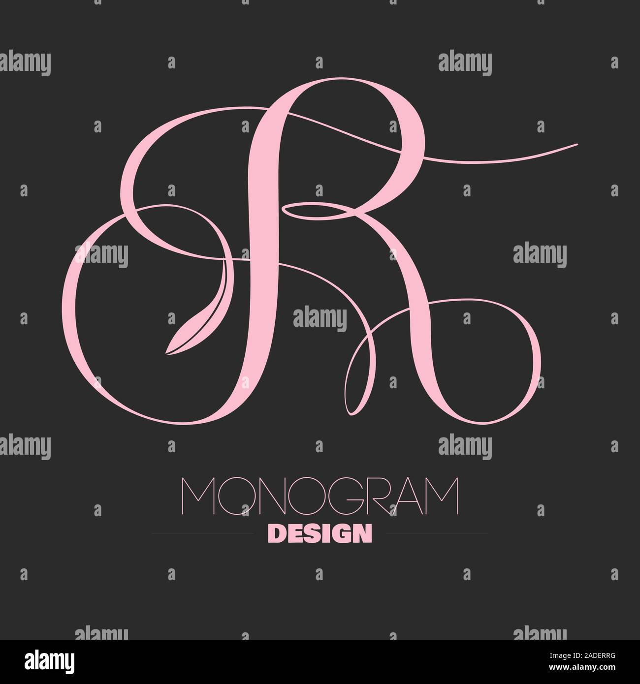 Capital r calligraphy illustration Stock Vector Images - Alamy