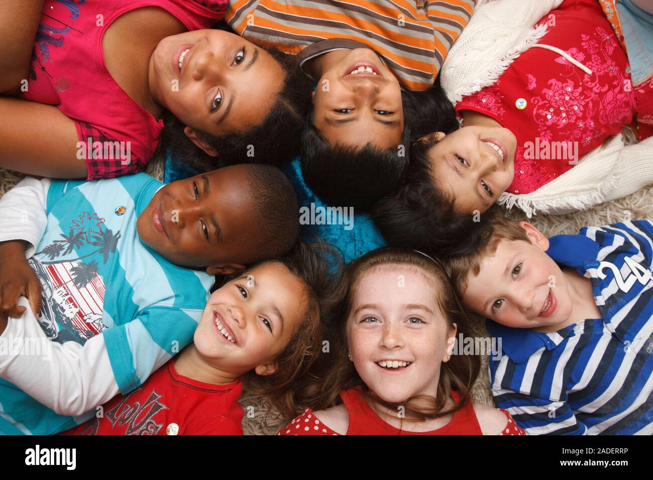 Multiracial group of children Stock Photo - Alamy