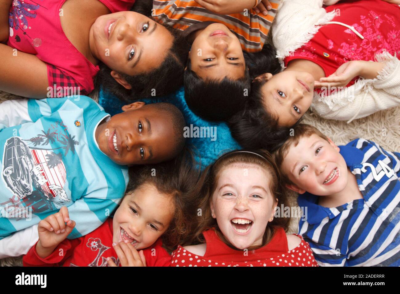 Multiracial group of children Stock Photo - Alamy
