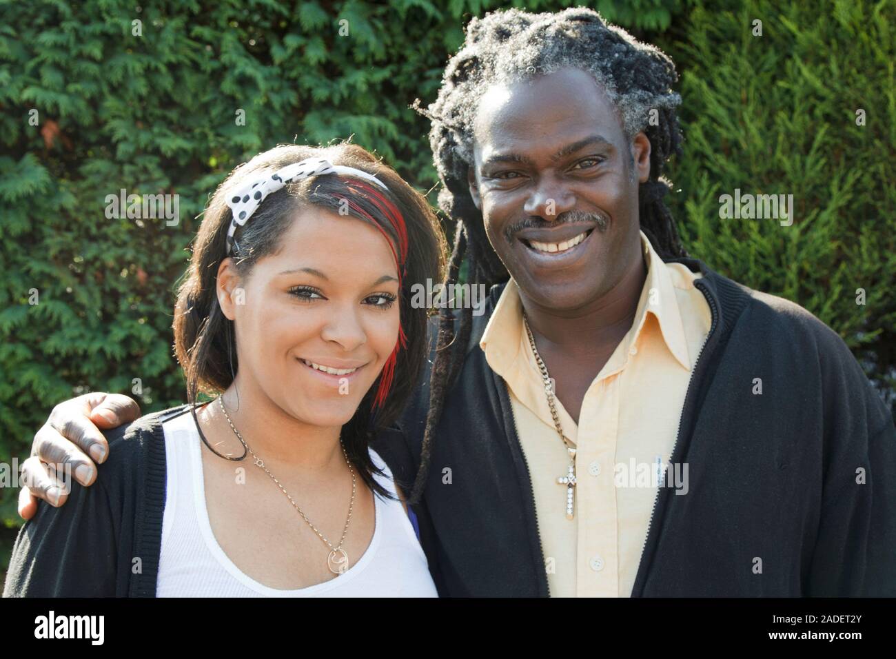 Father and daughter smiling. Cleared for Mental Health issues Stock ...