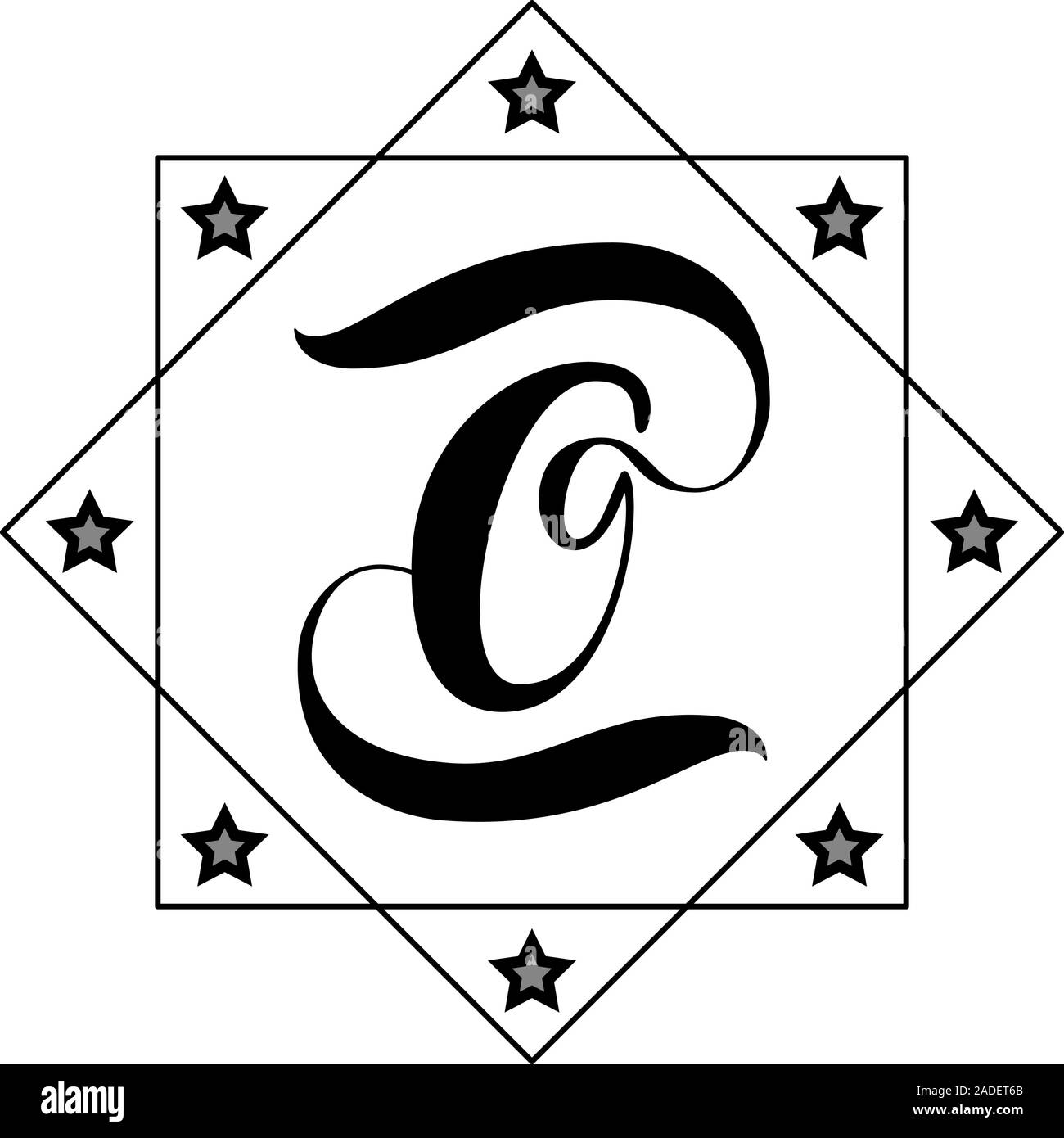 Letter logo creative shapes Black and White Stock Photos & Images - Alamy