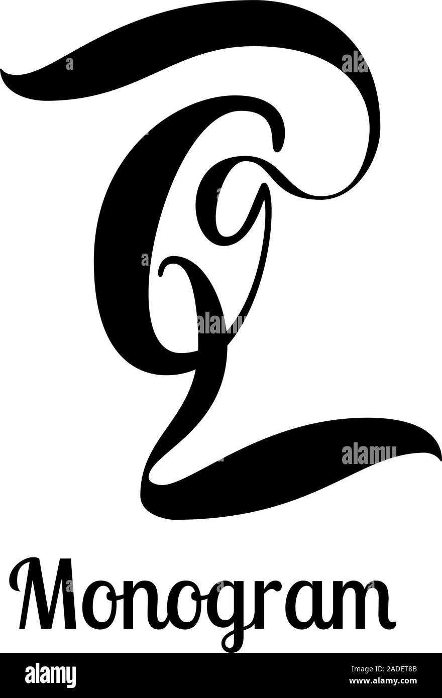 Brush calligraphy letter Q design for product branding Stock Vector ...