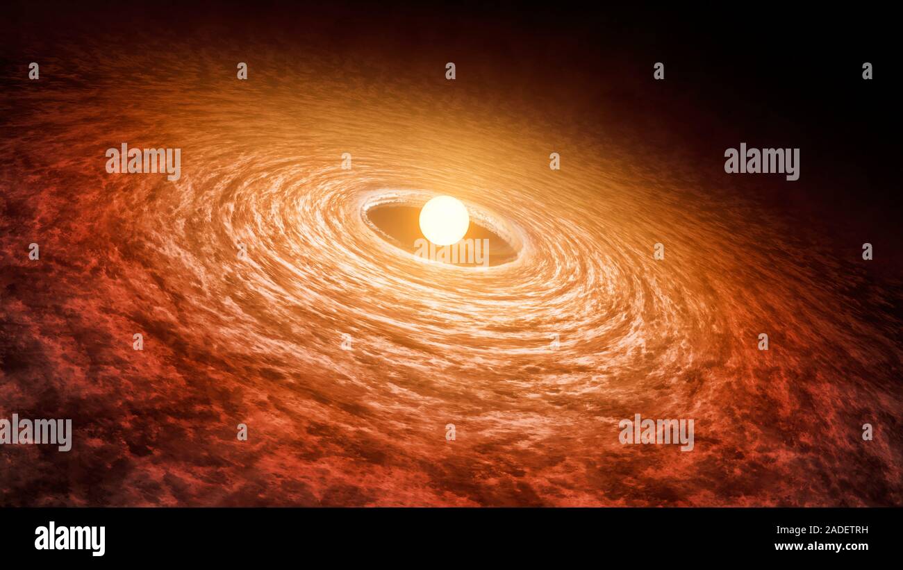 Illustration of FU Orionis, a variable star in the constellation of ...