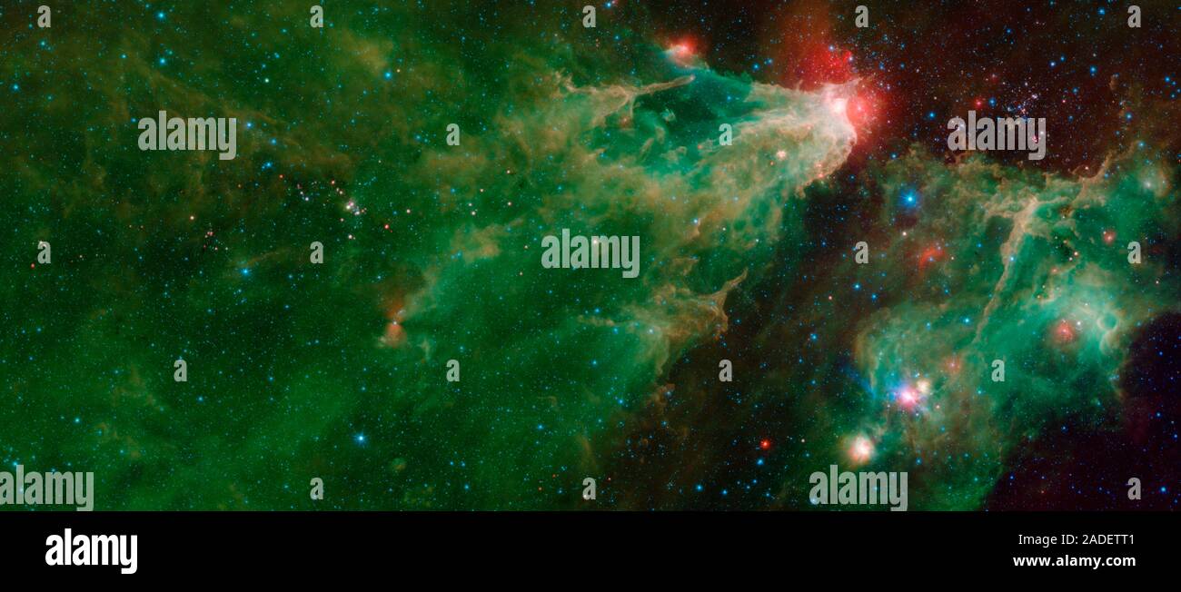 Nebula (cloud of dust) composed from data from NASA's Spitzer Space ...