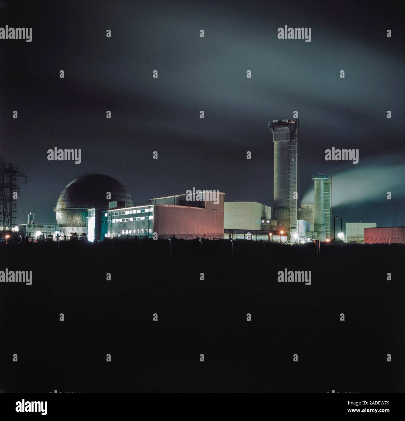 The Windscale Piles with their two chimneys, a pair of graphite ...