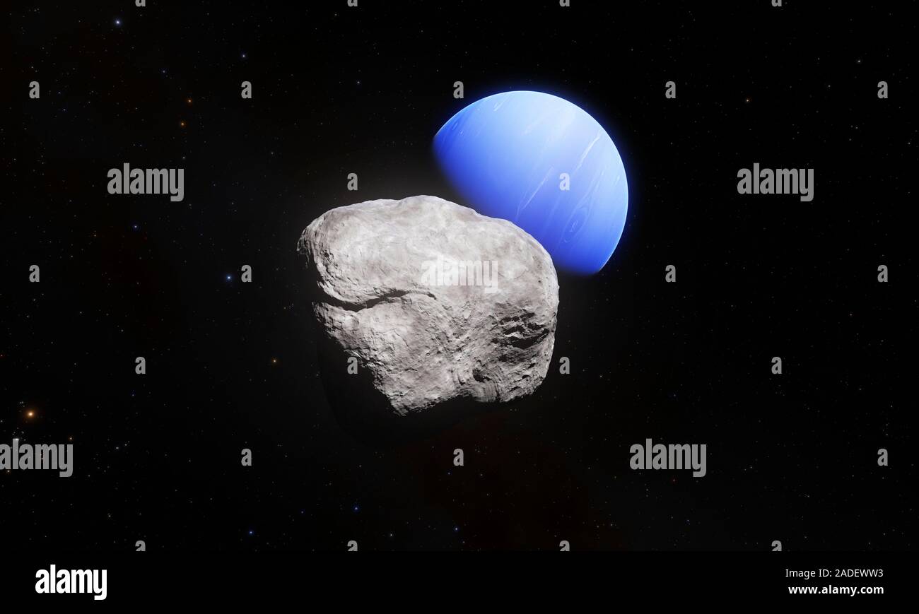 Illustration of the outermost planet of the solar system, Neptune, and ...