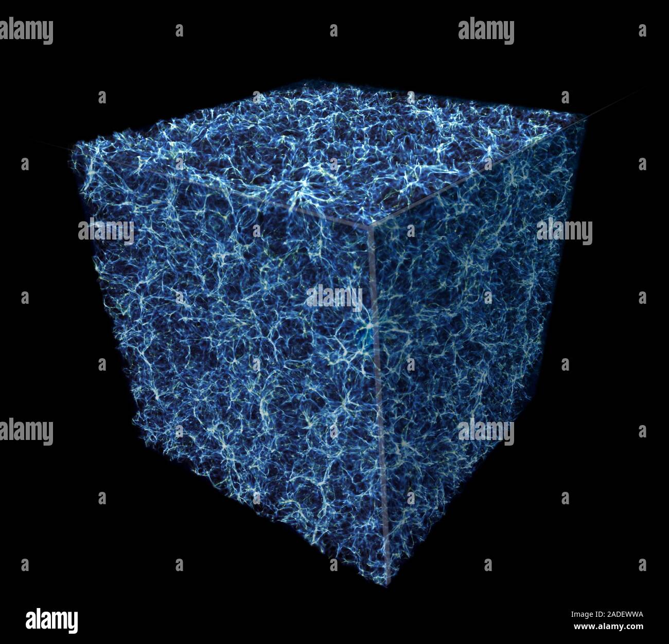 The cosmic web. Illustration of a portion of the cosmic web, the spider ...