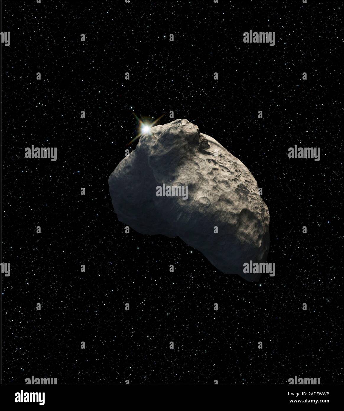 Kuiper Belt object. This illustration shows a Kuiper Belt Object (KBO ...