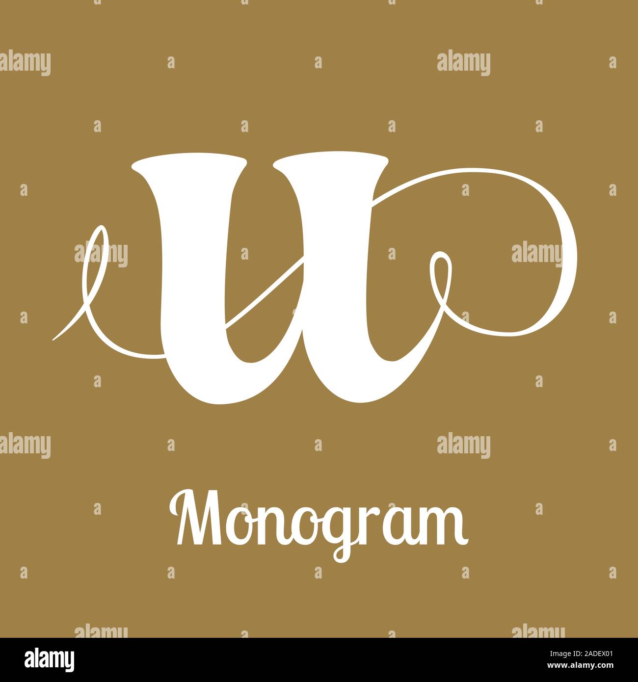 Brushpen calligraphy letter U for branding Stock Vector Image & Art - Alamy