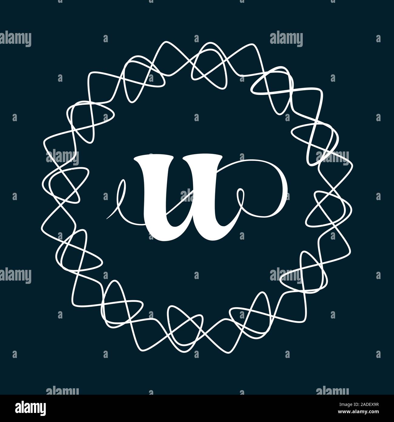 Creative letter U monogram design Stock Vector Image & Art - Alamy