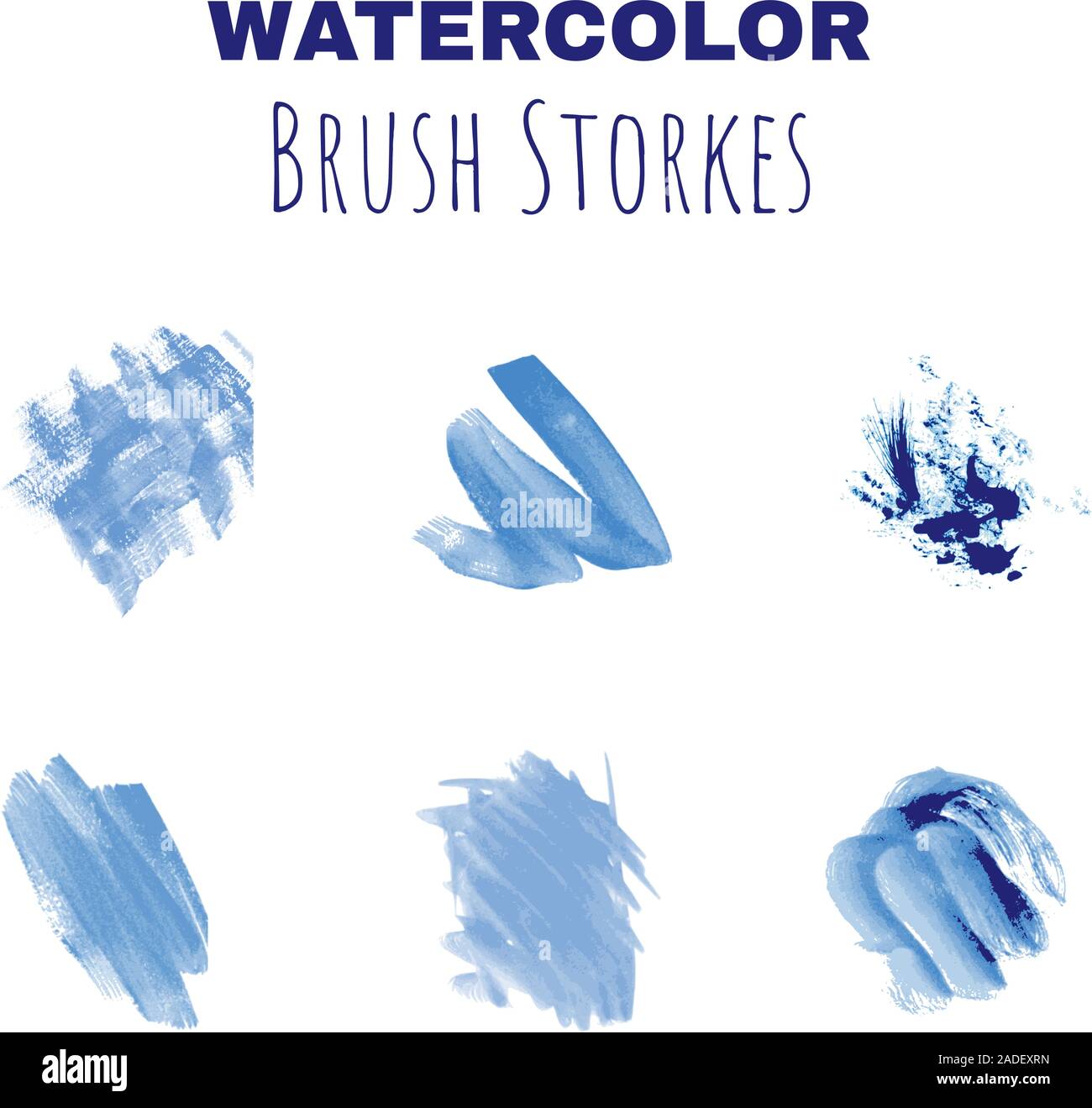 Watercolor brush strokes for backgrounds and textures Stock Vector ...