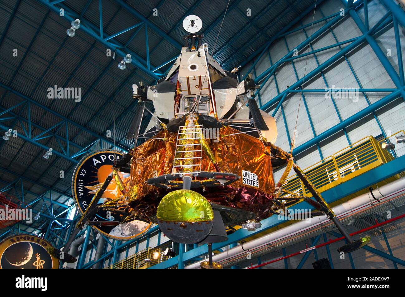 A real, flight model Apollo Lunar Module on display in the Apollo ...