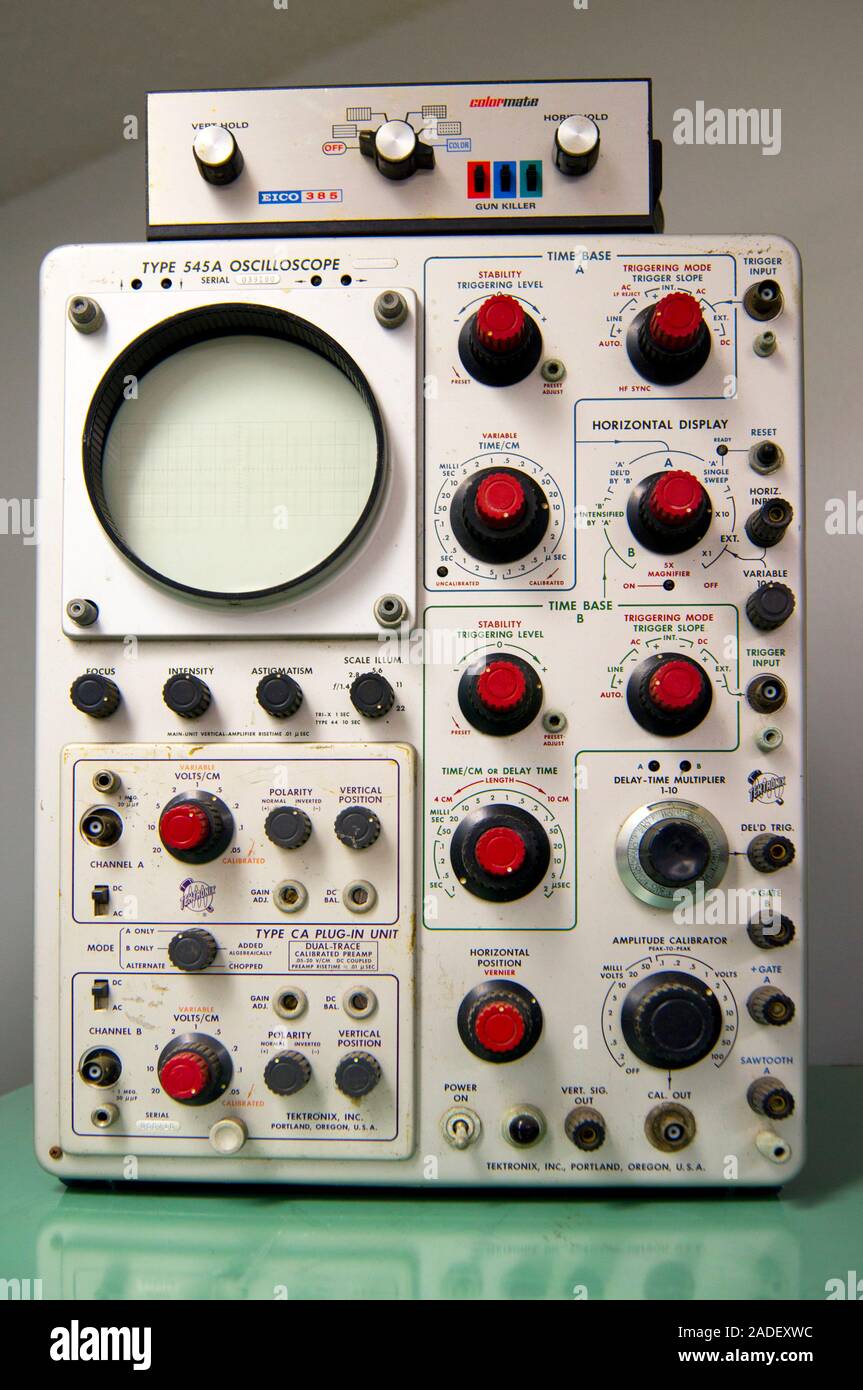 A Tektronix Type 545A oscilloscope on display in the Space Walk of Fame ...