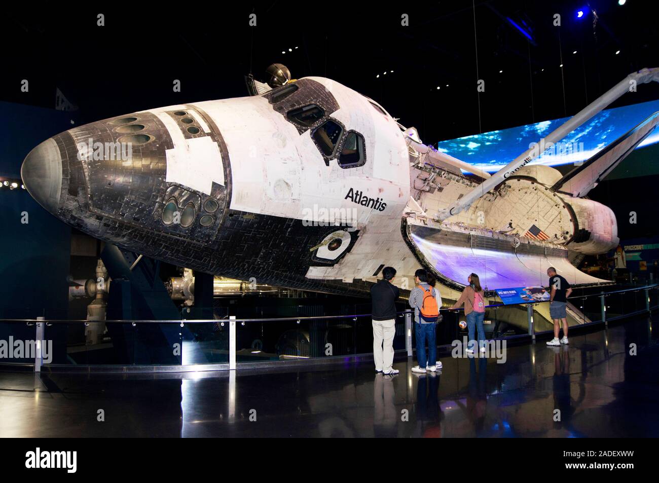 The Space Shuttle orbiter Atlantis on display at the Kennedy Space ...