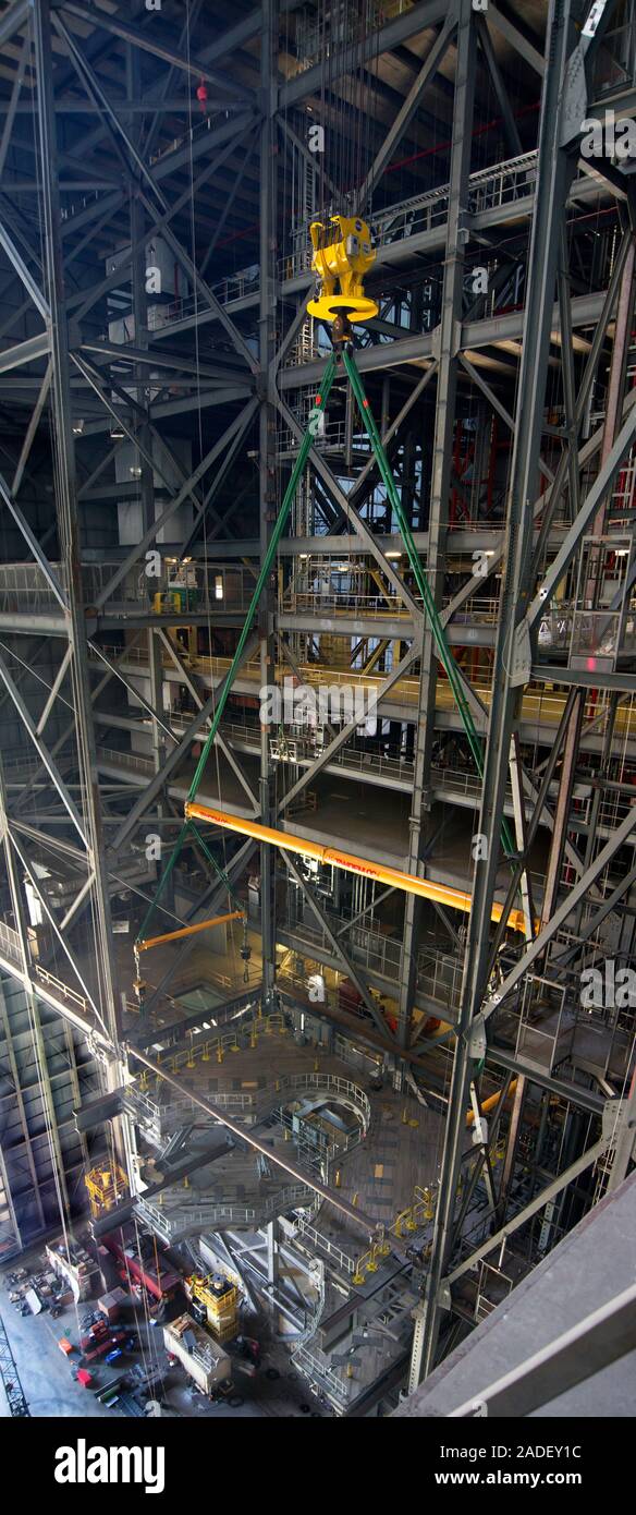 Part of the interior of the Vehicle Assembly Building (VAB) at Kennedy ...
