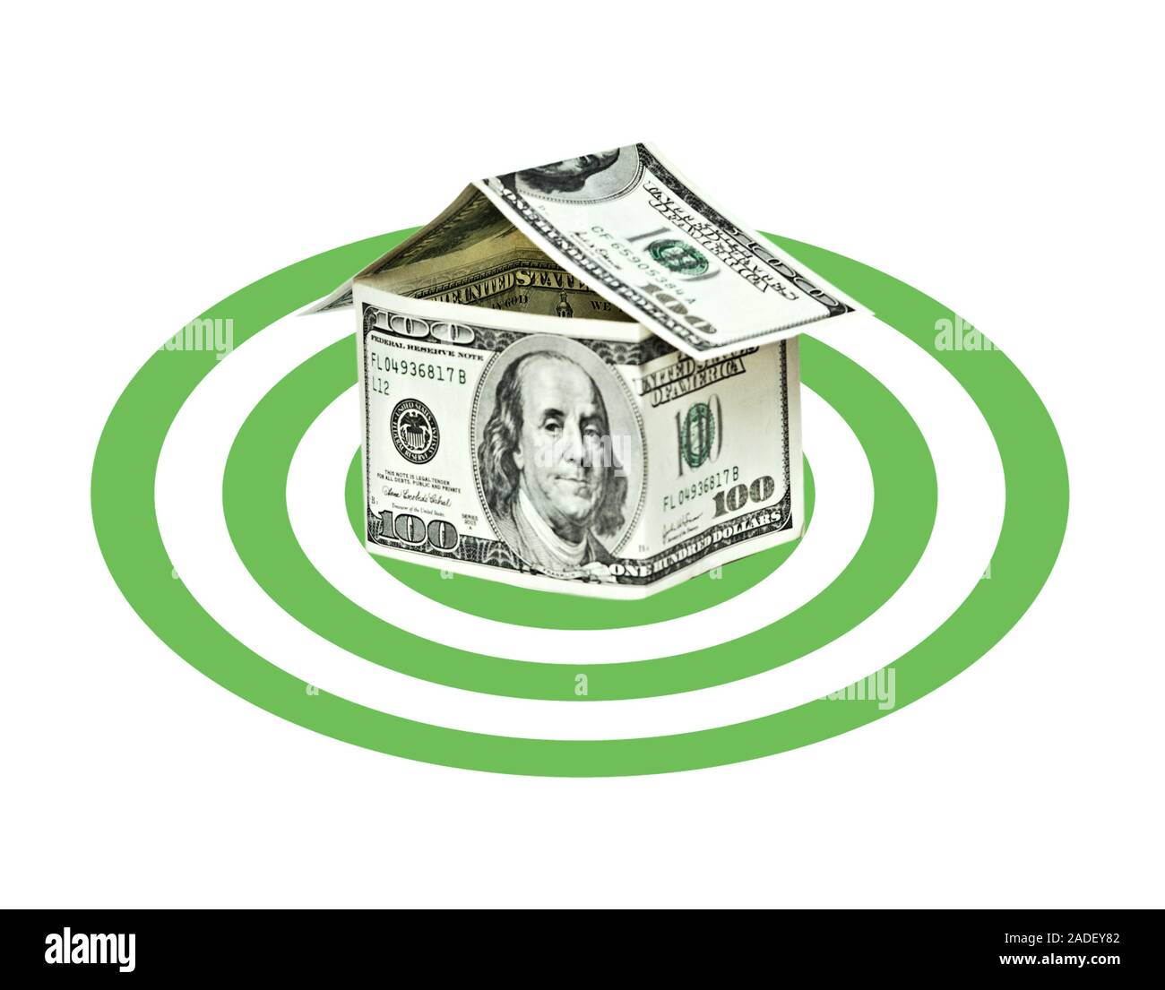 Dollar house as a target Stock Photo - Alamy