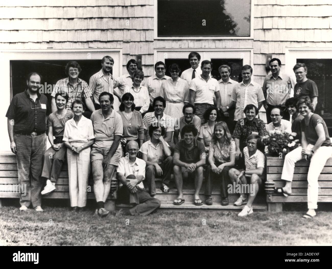 Cold Spring Harbor Laboratory researchers, 1984. Third from left in the ...