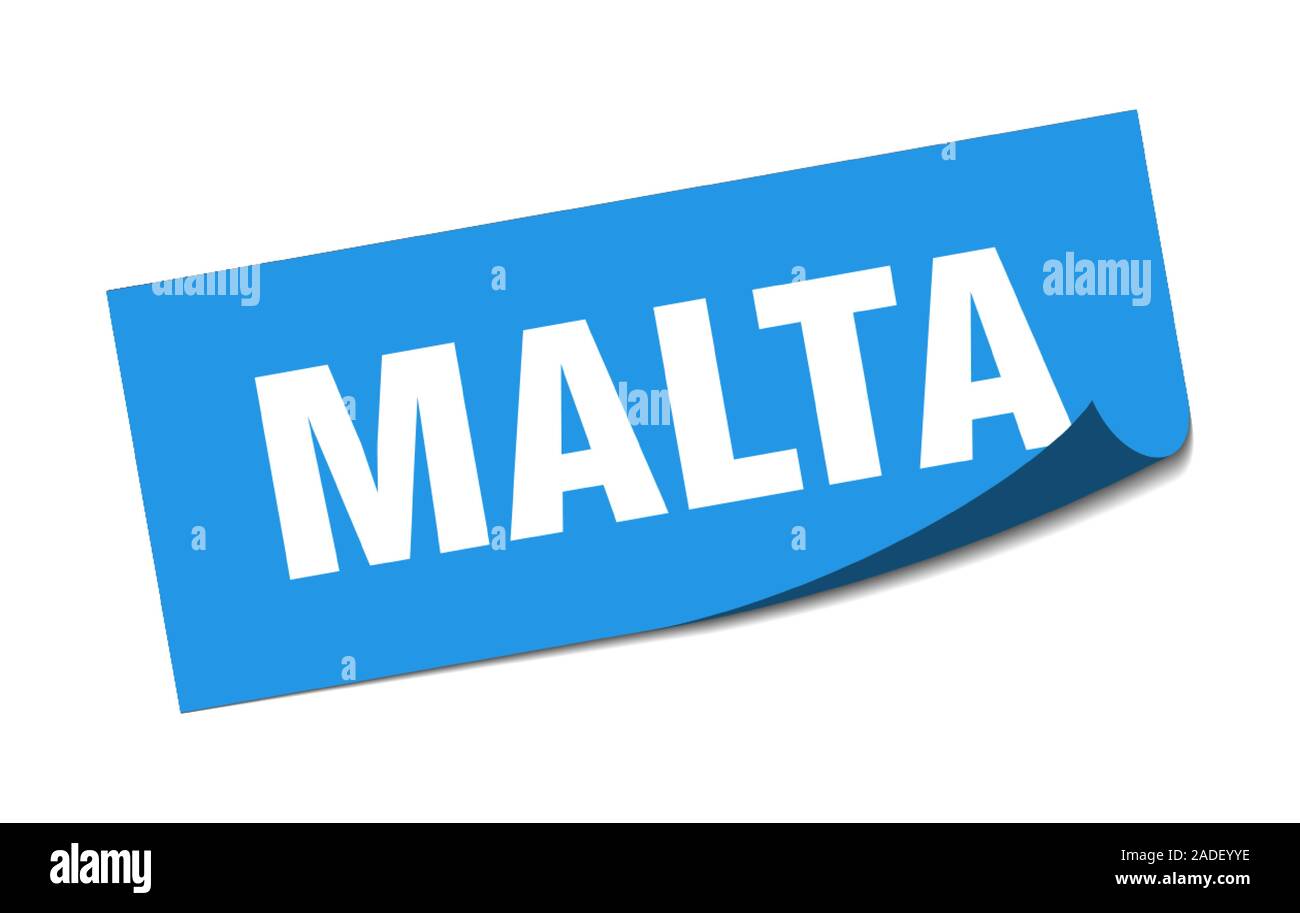 Malta sticker. Malta blue square peeler sign Stock Vector Image & Art ...