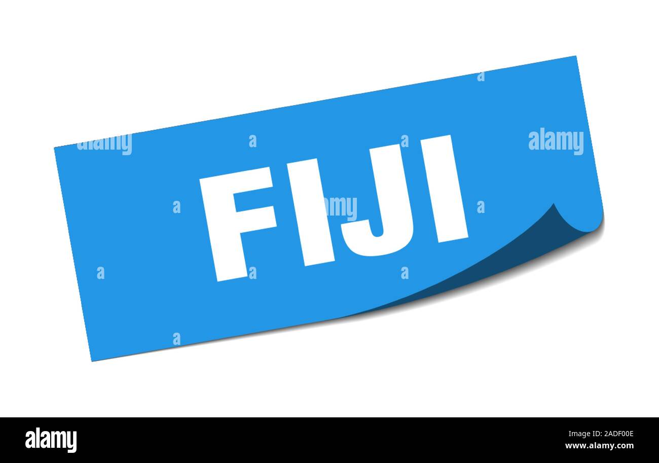 Fiji sticker. Fiji blue square peeler sign Stock Vector Image & Art - Alamy